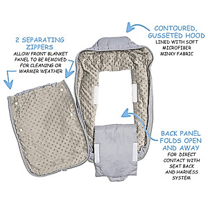 JumpOff Jo – Baby Bunting Bag - Stroller Blanket, Sleeping Bag & Sleep Sack – Baby Essentials for Newborn, Winter Car Seat Covers for Babies, Wearable Blanket – 0-12 Months - Mama Bear