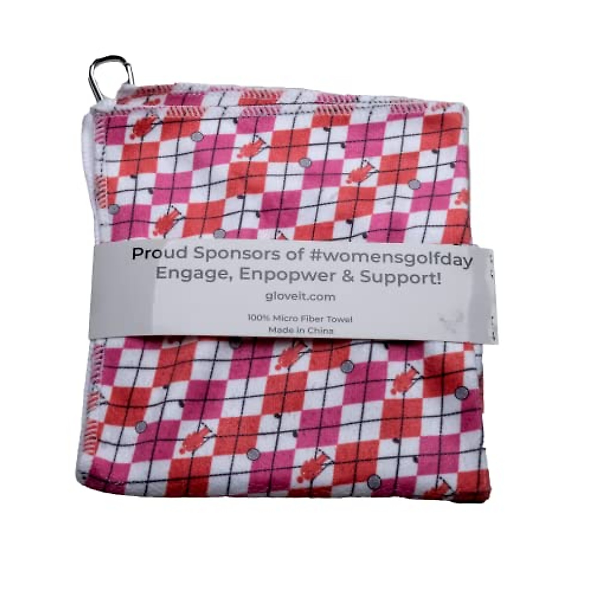 Glove It Golf Towels - 16 in x 5 in, 100% Terry Cloth Towel, Microfiber Golf Towel - Micro-Fiber Sports Towel, Clip On Golf Towel with Carabiner (WGD-T1)