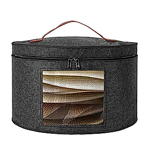 Munskine Hat Boxes for Women Storage & Men Foldable Hat Storage Boxes - Large Capacity Storage Box With Lids Round Box for Travel With Dustproof Lid Toy Storage - Dark Grey