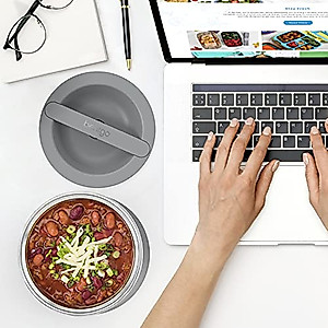 Bentgo® Stainless Insulated Food Container - Triple Layer Insulation, Leak-Proof Lid, Wide Mouth Design - Sustainable 2.4 Cup Capacity, Food-Grade Materials, Ideal for Cool or Warm Food (Stainless Steel Silver)