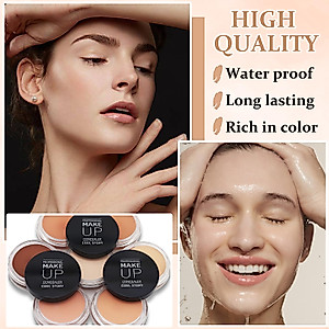 Under Eye Concealer for Dark Circles Color Corrector Pro Concealer Full Coverage Concealer de oieras Long-lasting Cover up Makeup Waterproof Concealer Makeup -02 LIGHT CREAM