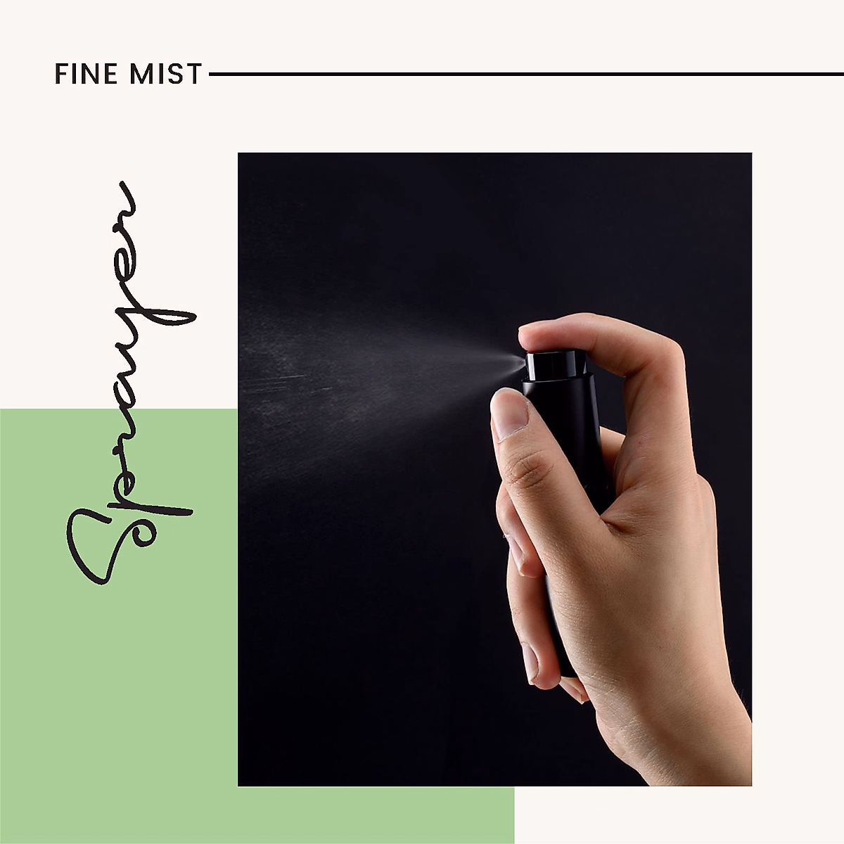 IRON BILL 5PCS/8ml Perfume Travel Refillable, Portable Perfume Atomizer Refillable, Empty Mini Size Spray Bottle for Men&Momen.（Matte Black