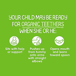 Happy Baby Organics Teether, Pea & Spinach, 12 Count (Pack of 6)