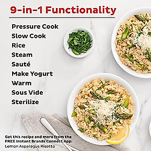 Instant Pot Duo Plus 9-in-1 Electric Pressure Cooker, Sterilizer, Slow Cooker, Rice Cooker, Steamer, Saute, 8 Quart, 15 One-Touch Programs & ant Pot Tempered Glass lid, Clear 10 Inch (26 cm) 8 Quart