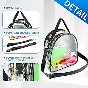 Mildbeer Clear Bag Stadium Approved Clear Mini Backpack, Clear Concert Backpack Purse, Clear Stadium Bag, Festival Bag
