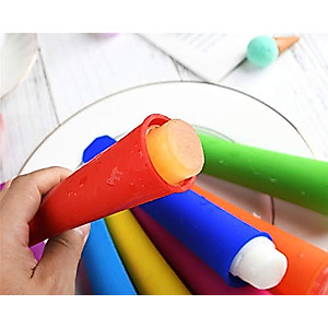 Mirenlife Silicone Ice Pop Molds,Popsicle Maker Molds,8 Vibrant Colors,Set of 8