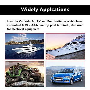 cueclue Pack-2 Cable Cut Off Switch, Copper Cable Terminal Link Quick Switch, Cable Disconnect Switch for Most Cars Boats Trucks (Gold)