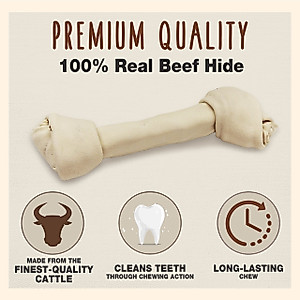 Cadet Premium Grade Beef Hide for Dogs, Rawhide Long Lasting Dog Chews, Chips, Curls & Rolls for Small/Medium/Large Dogs