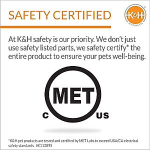 K&H Pet Products Lectro-Soft Outdoor Heated Dog and Cat Bed, Electric Thermostatically Controlled Orthopedic Pet Pad Tan Small 14 X 18 Inches