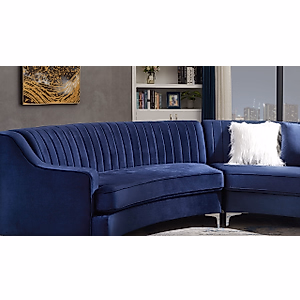 Eafurn 140.94" Symmetrical Curved Modular Sectional Sofa, 6 Seaters Oversized Semi Circular Couch with Metal Legs and Pillows, Modern Tufted Corner Sofa&Couch for Living Room Apartment Big Places