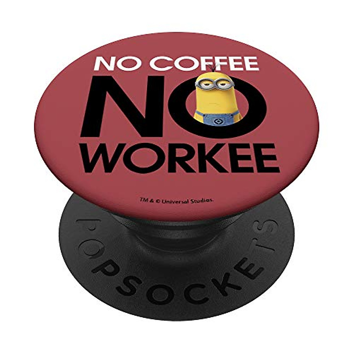 Despicable Me Minions No Coffee No Workee PopSockets PopGrip: Swappable Grip for Phones & Tablets