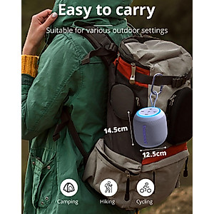 Tronsmart T7 Mini Compact Portable Bluetooth Speaker with Lights, Stereo Sound, Bluetooth 5.3, 18H Playtime, Stereo Pairing, Voice Assistant, IPX7 Waterproof Shower Speaker & Outdoor Speakers(Violet)