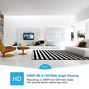 litokam Little elf Indoor Security Camera, 1080P Baby Monitor Camera with Phone App, WiFi IP Camera with Night Vision, 2-Way Audio, Motion Detection, Pet Cat Dog Cam - Compatible with Alexa, 2 Pack