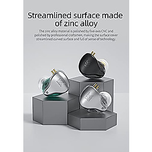 KZ-AST in-Ear Monitors, 24BA Top-Level Configuration HiFi Stereo Earphones, Lightweight Noise Isolating Stage IEM Wired Earbuds/Headphones for Musician Audiophile (with Mic, Black)