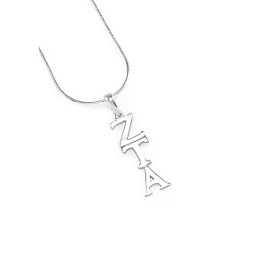 The Collegiate Standard Zeta Tau Alpha Sterling Silver Lavaliere Pendant/Sorority Jewelry and Accessories/Necklaces