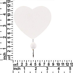 BESPORTBLE 2pcs Heart Shaped Wall Hook Coat Hooks Wall Mounted Coat Rack Closet Hooks Door Hook Hanger Home Organizer White