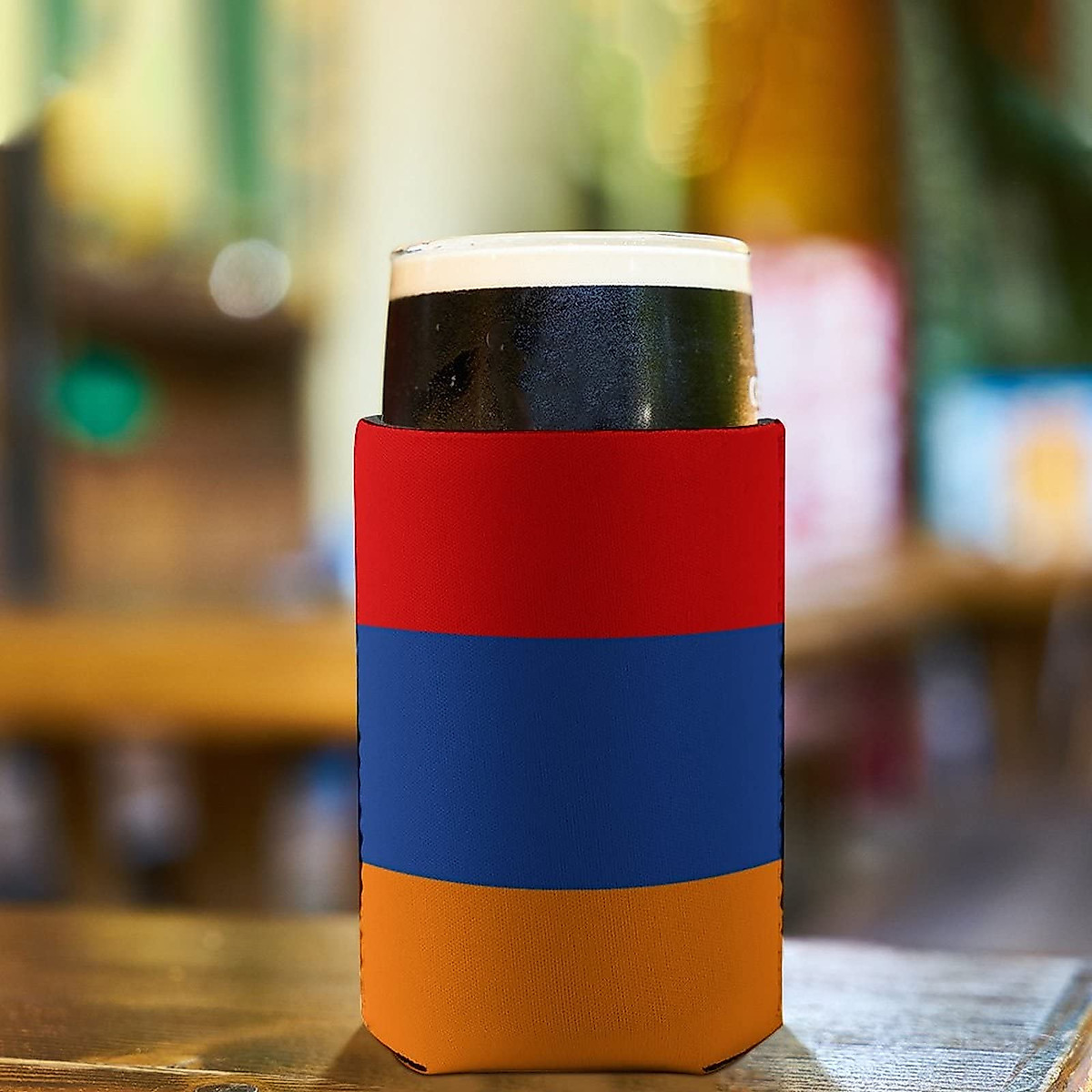 VHPVHP 2 PCS Armenian Flag Can Cooler Party Gift Beer Drink Coolers Coolies