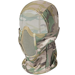 OneTigris Balaclava Mesh Mask, Ninja Tactical Mask with Full Face Protection for Outdoor