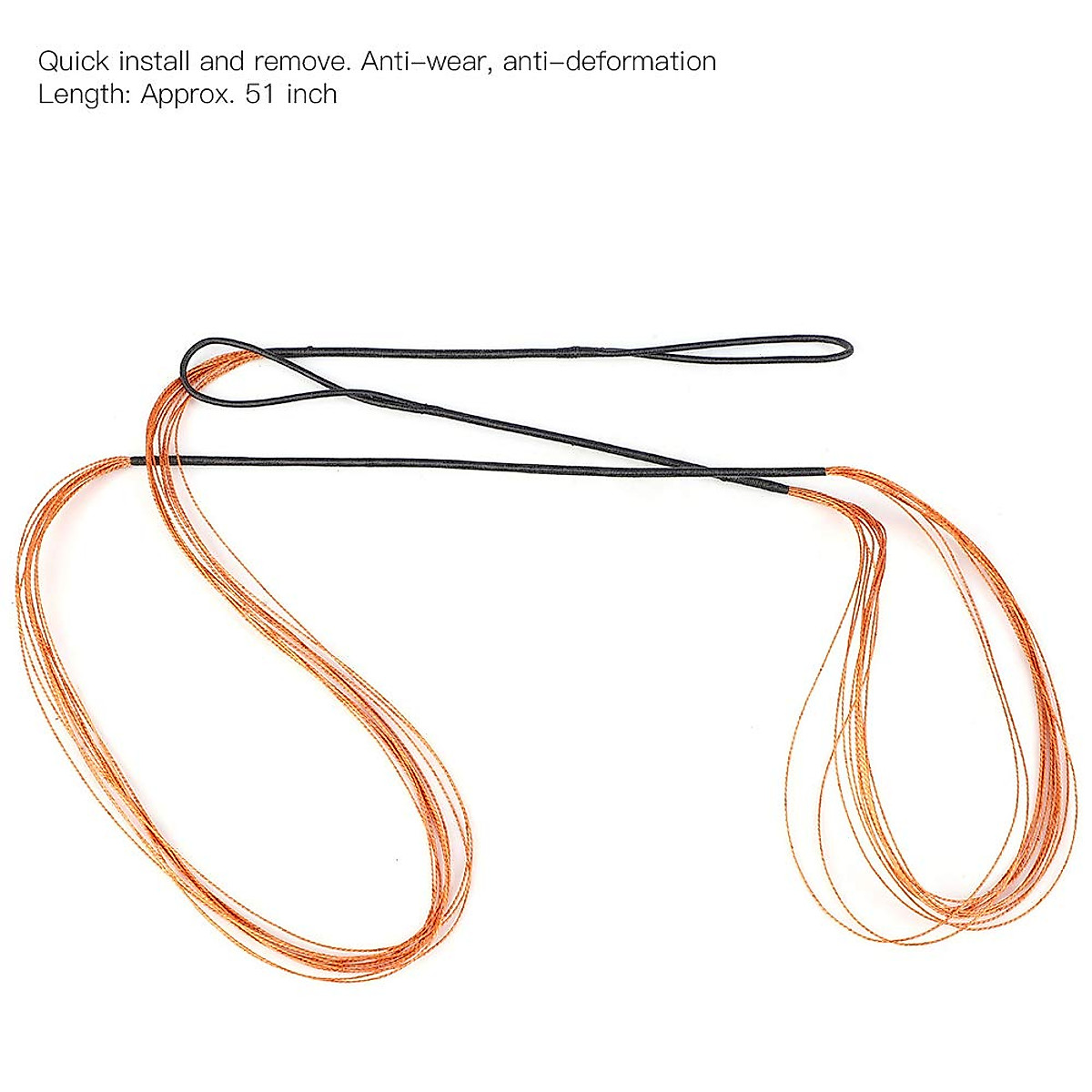 Ruiqas Recurve Bow String 51 Inch, Durable Polyester Fiber String for Outdoor Sports Longbow Archery Accessory