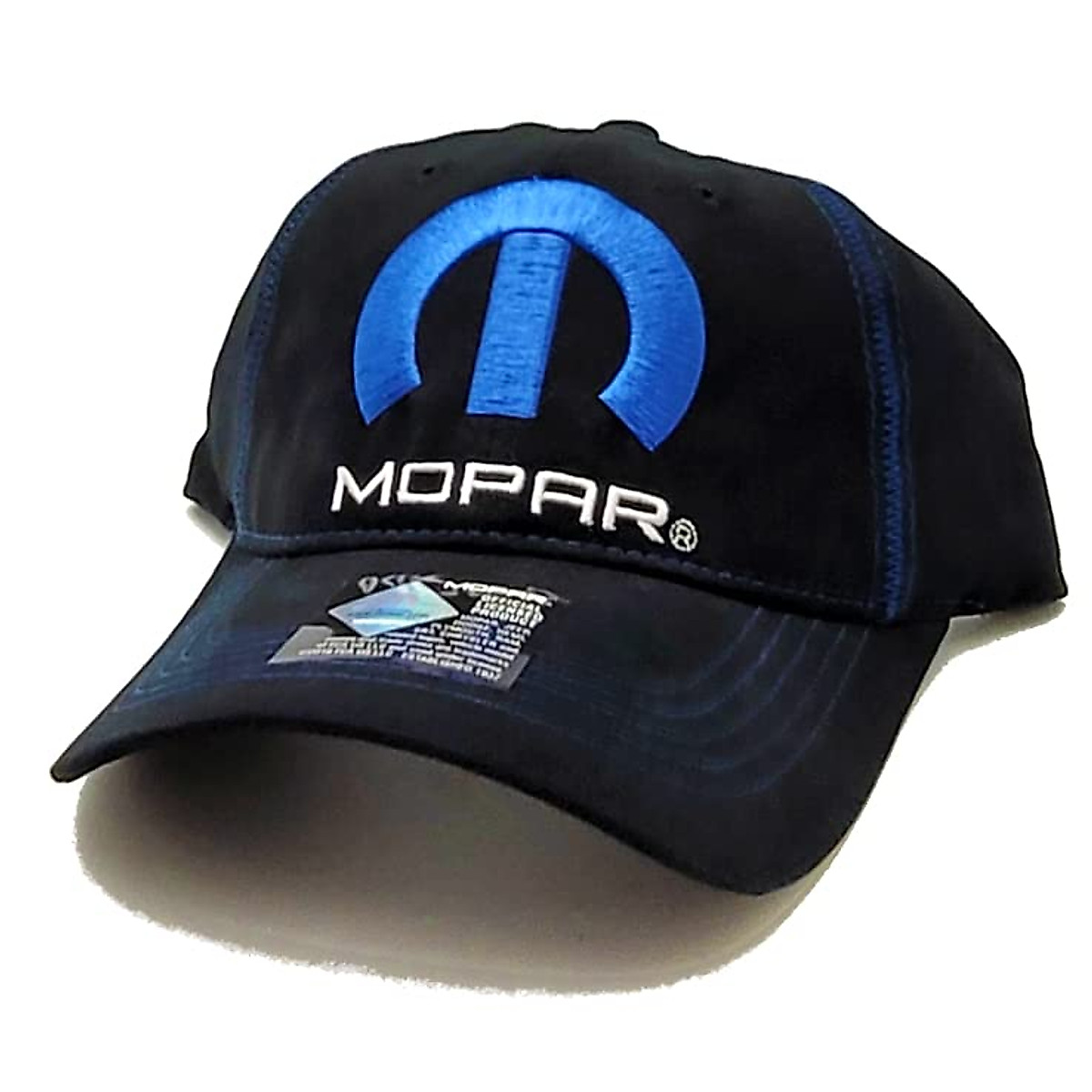 Checkered Flag Men's Mopar Cap an Adjustable Black Fabric Hat