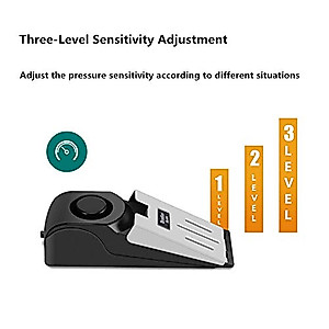 Feixi Door Stop Alarm, Upgraded 2 in 1 Portable Door Stopper Floor Door Stop Alarm Security Door Wedge Intruder Alert with 120DB Siren for Home & Travel