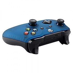 eXtremeRate Foggy Clear Blue Faceplate Cover for Xbox One Wireless Controller (Model 1708), Custom Case Replacement Front Housing Shell for Xbox One S & Xbox One X Controller - Controller NOT Included