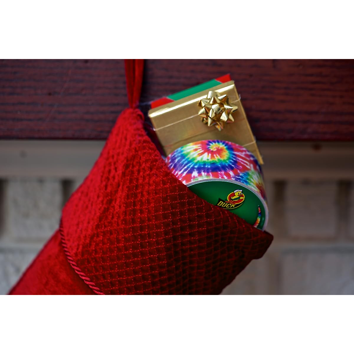 Duck Brand 283268 Printed Duct Tape, Single Roll, Love Tie Dye