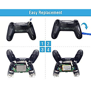 ElecGear 2PC Replacement Battery Pack for PS4 Controller V1-3, 1500mAh Li-ion Rechargeable Battery for PlayStation 4 DualShock CUH-ZCT1 Series LIP1522 with Big Plug, Repair Tool Kit Included