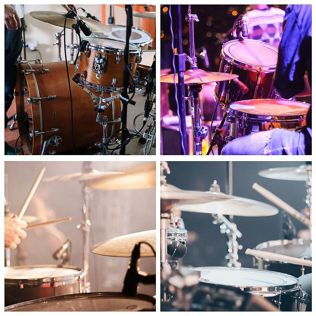 Drumstick Container Bag, Drum Stick Holder Drumstick Nylon Bag for Drum Set Clamp on Stick Holder Bag Container(black)