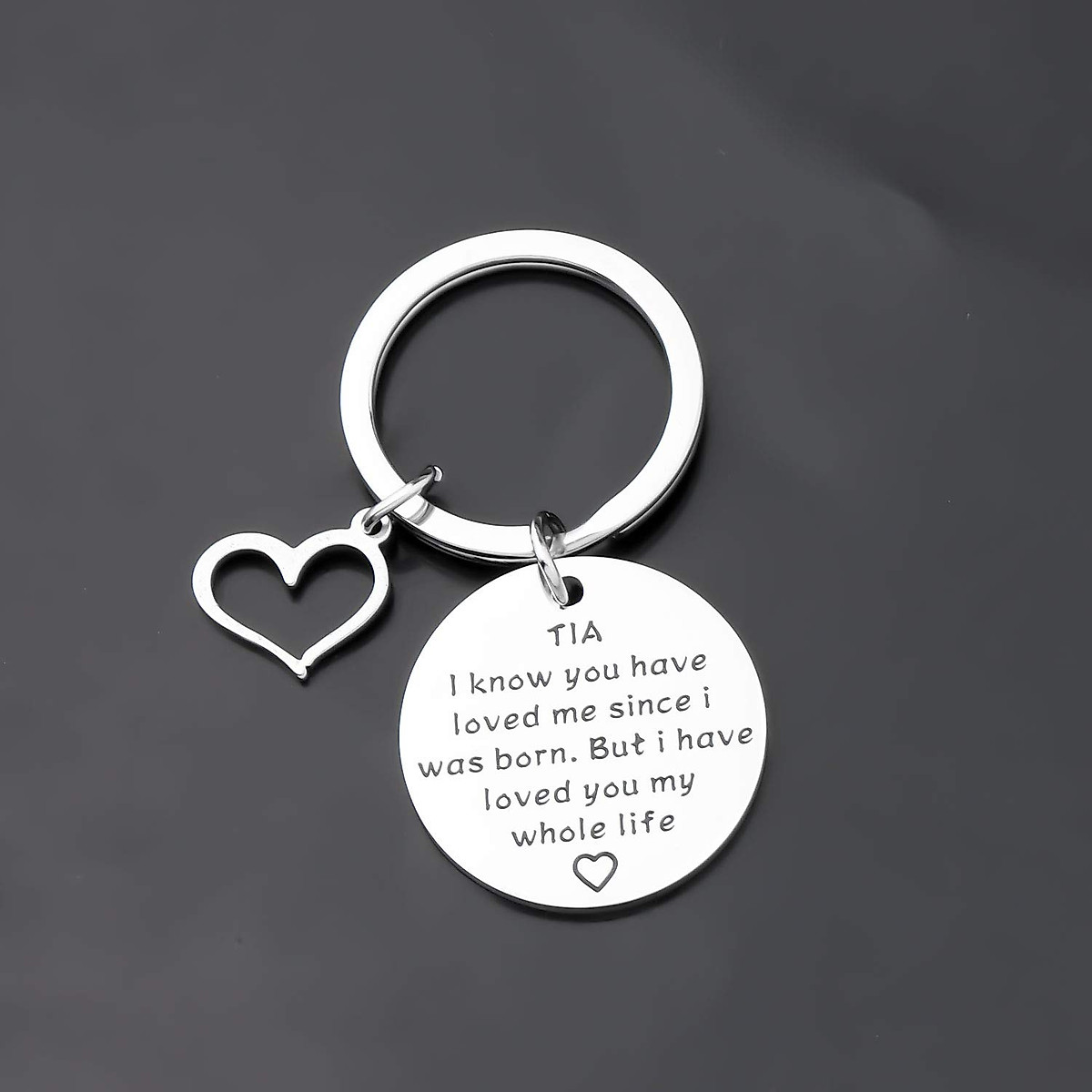 Tia Keychain Auntie Gift Tia Birthday Gift Tia Gifts from Niece Nephew Gift for Tia (Tia i know)