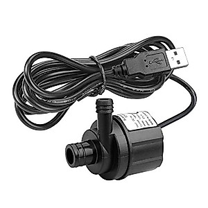 USB DC 5V Mini Submersible Water Pump 97L/H Pump High Lift 3ft/1m for Aquarium Fish Fountain Garden Water Hydroponic