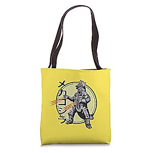 Godzilla Mechagodzilla Illustrated Mustard Tote Bag