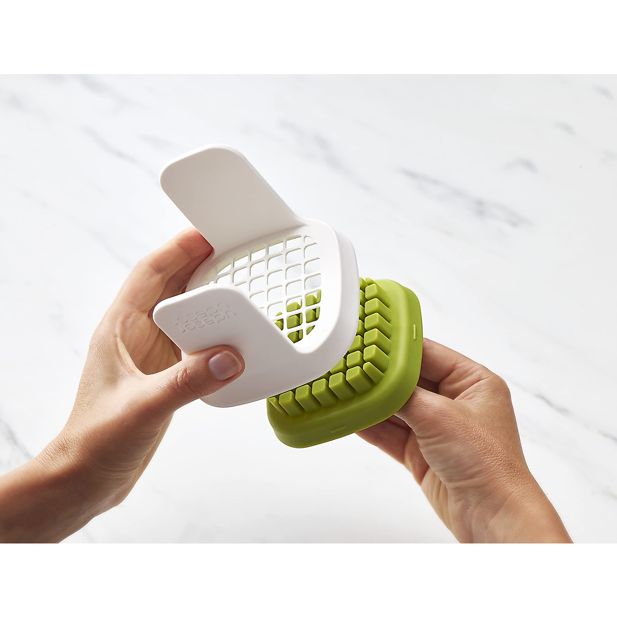 Joseph Joseph ChopCup Vegetable Chopper and Dicer, Sharp Stainless Steel blades, White