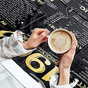 Happy 60th Birthday Gifts for Men Women Blanket 1963 60th Birthday Anniversary Weeding Decorations Turning 60 Year Old Bday Gift Idea for Husband Wife Dad Mom Back in 1963 Throw Blanket 60Lx50W Inch