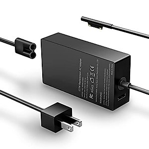 65W Surface Pro Charger Replacement for Microsoft Surface Charger for Surface Pro 8 Pro 7 Pro 6 Pro 5 Pro 4 Pro 3 Pro X Surface Laptop 1 2 3 Surface Go 1 2 Surface Book and Windows Laptop Charger