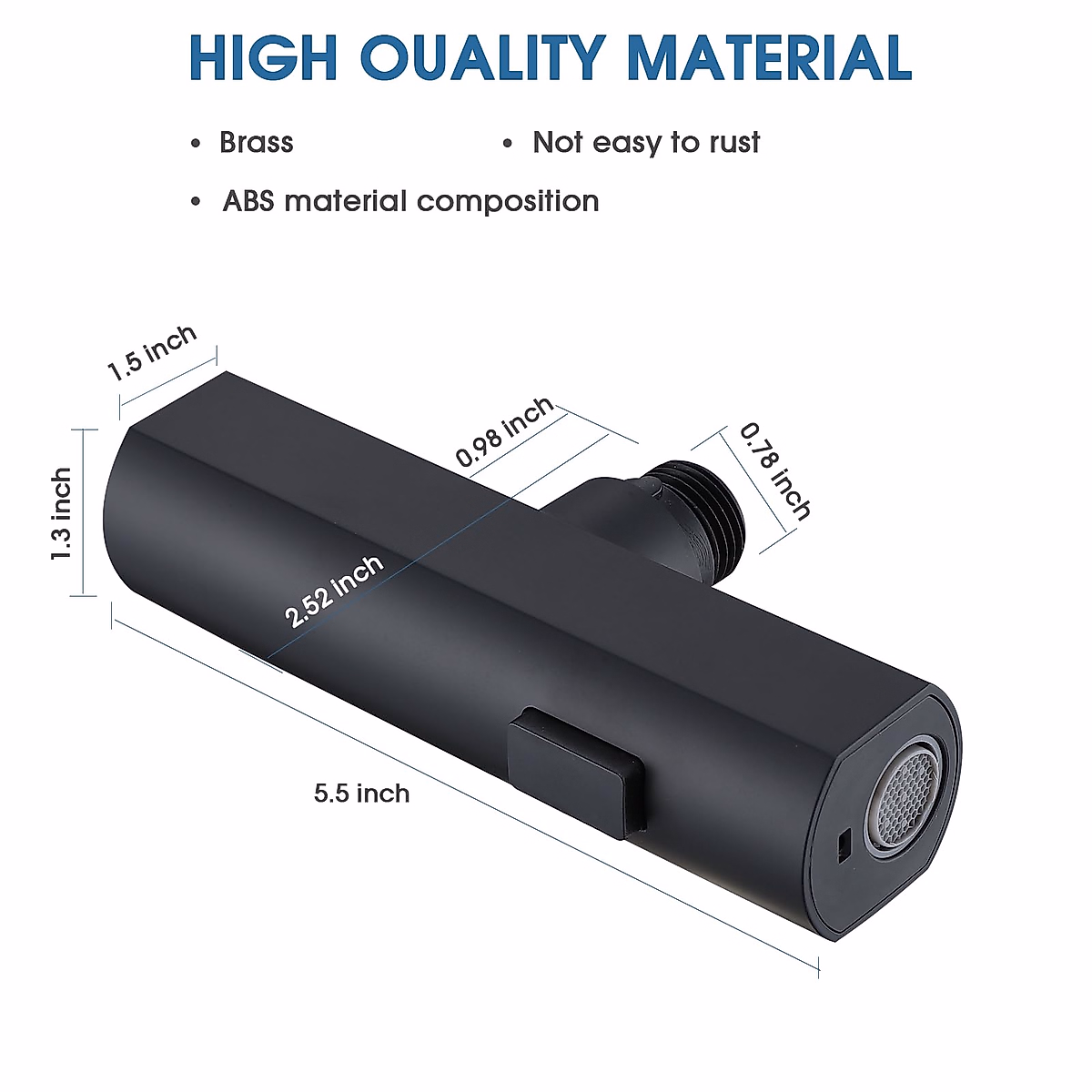 TRJIKAG Faucet Extender, 3 in 1 Sprayer Kitchen Sink Faucet Extender, Anti-Splash Kitchen Faucet Replacement Extender for Kitchen Sink, Black