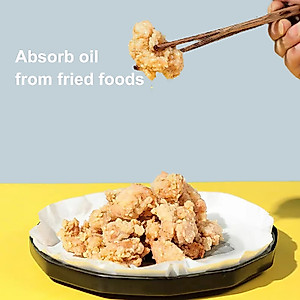 80 Sheets Kitchen Food Oil Absorbing Paper Baking Paper Food Grade Oil Absorbent Paper for Soup,Food Oil Absorbing Pad to Absorb the Excess Oil Grease from Fried Barbecue Foods