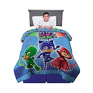 Franco Kids Bedding Super Soft Microfiber Reversible Comforter, Twin/Full, PJ Masks