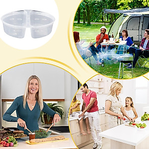 YTGOCN 100 Transparent Condiment Containers Double Condiment Containers With Hinged Lids, Small Snack Containers For Dips, Portable Seasoning Containers