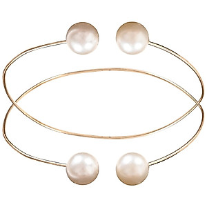 BESPORTBLE 2pcs Decorative Alloy Curtain Tiebacks Pearl Design Strong Sturdy for Living Room Decorations
