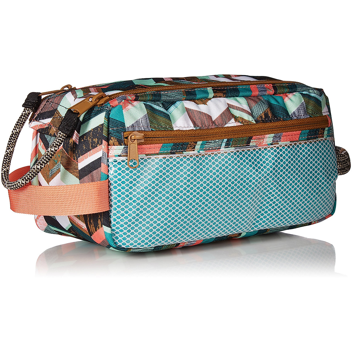 KAVU Grizzly Kit Accessory Bag Padded Lightweight Travel Case - Coastal Blocks
