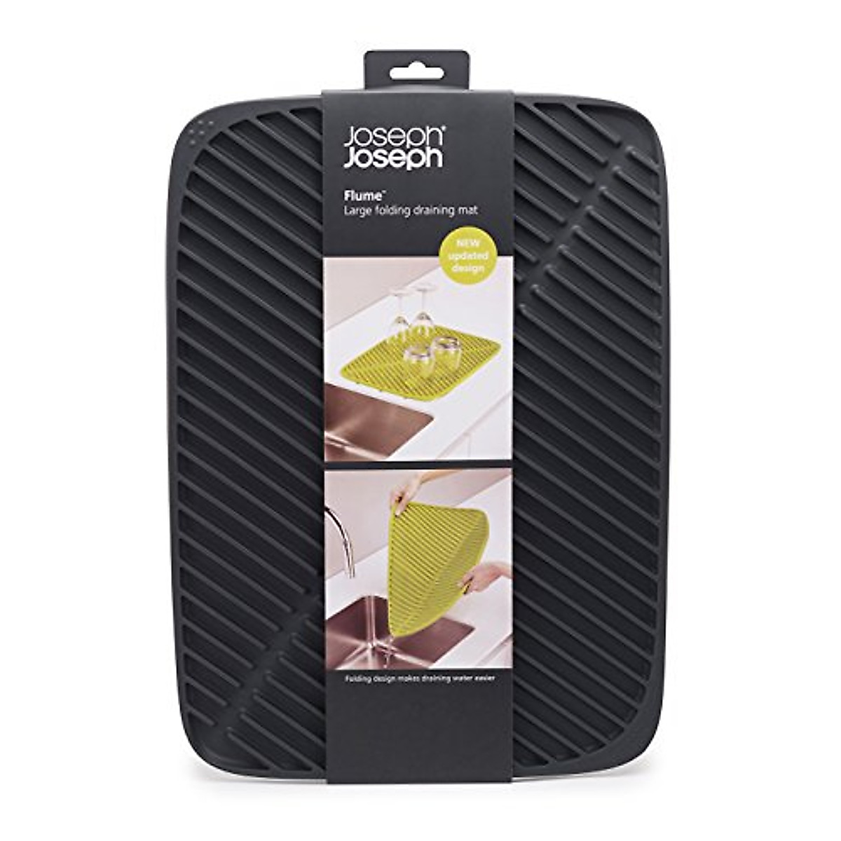 Joseph Joseph Flume Folding Draining Mat, Gray, Large