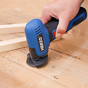 HERZO Mini Angle Grinder Cordless 2 inch, 7.2V Lithium Brushless Grinder Tool for Cutting, Grinding