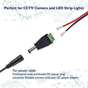 ThePoEstore 20 Pcs DC 12V 5A Power Jack Male Plug Adapter Barrel Connector 5.5 x 2.1mm for CCTV, Security Camera, LED Strip - Ideal for Fan, AC, Charger