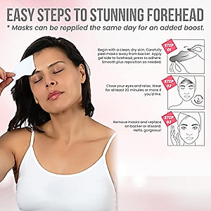 Miss Spa Forehead Wrinkle Patches, Hydrating + Smoothing Forehead Mask, Anti-Aging Facial Wrinkle Patches, Fine Lines, Serum Hydrogel Forehead Patch, Mask For Forehead & Between Eyes , Beauty & Personal Care (4 Pieces)