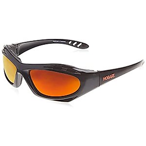 Hobart 770726 Shade 5, Mirrored Lens Safety Glasses, Black