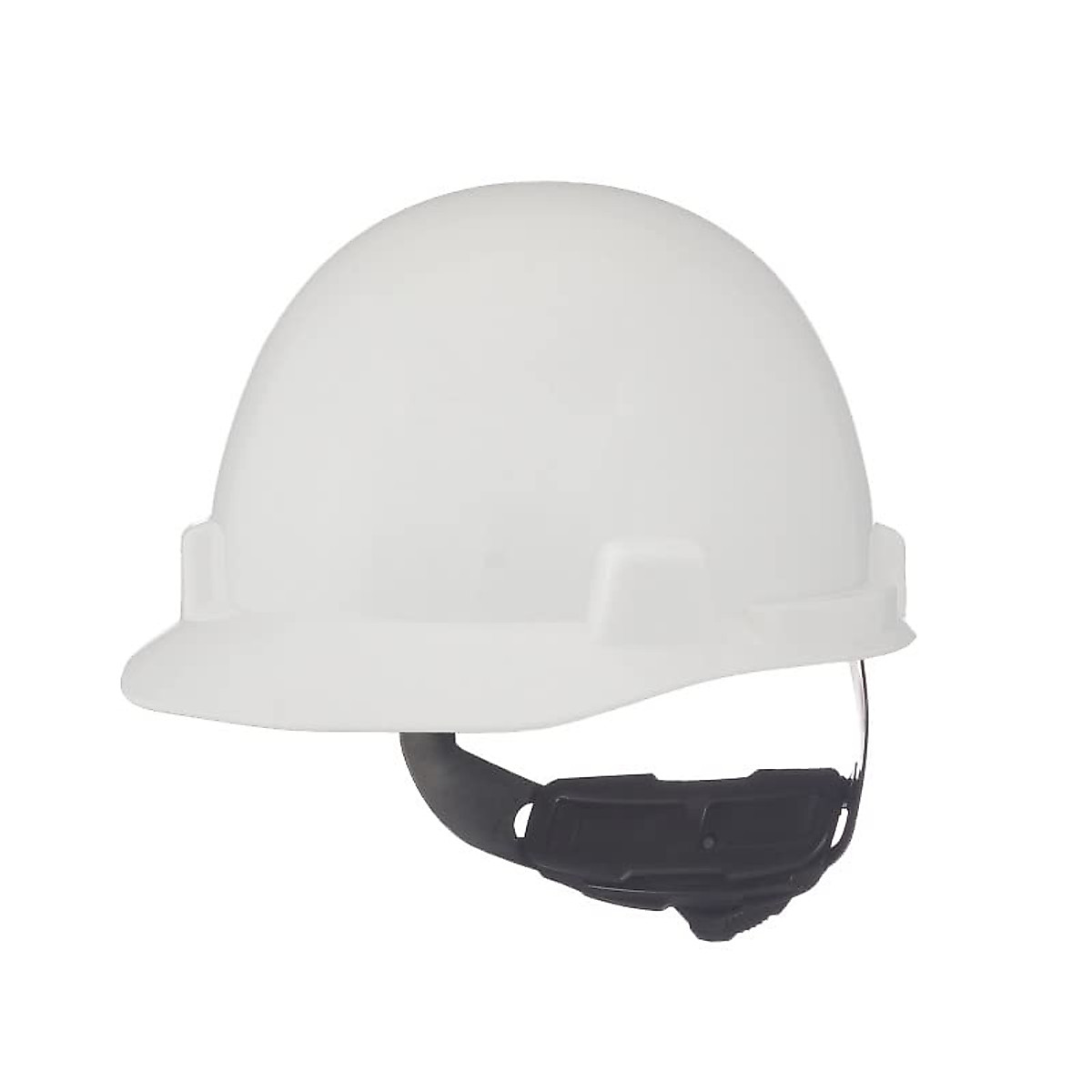 MSA 10074067 SmoothDome Cap Style Safety Hard Hat with Fas-Trac III Ratchet Suspension | Polyethylene Shell, Superior Impact Protection, Self Adjusting Crown Straps - Standard Size in White