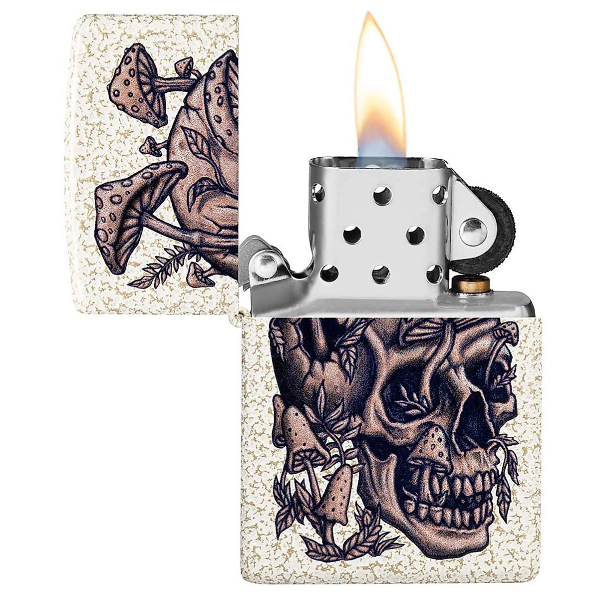 Zippo Skullshroom Design Mercury Glass Pocket Lighter