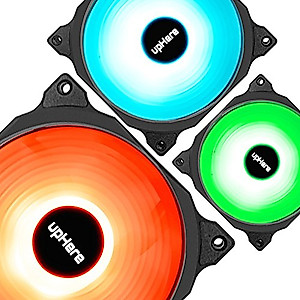 upHere RGB LED 120mm Case Fan,Quiet Edition High Airflow Adjustable Color LED Case Fan for PC Cases, CPU Coolers,Radiators System,5-Pack / C8123