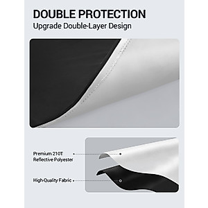 BASENOR Tesla Model X Windshield Sunshade Folding Sun Visor Protector Sun Shade Cover with a Storage Bag Fit Model X 2021-2024